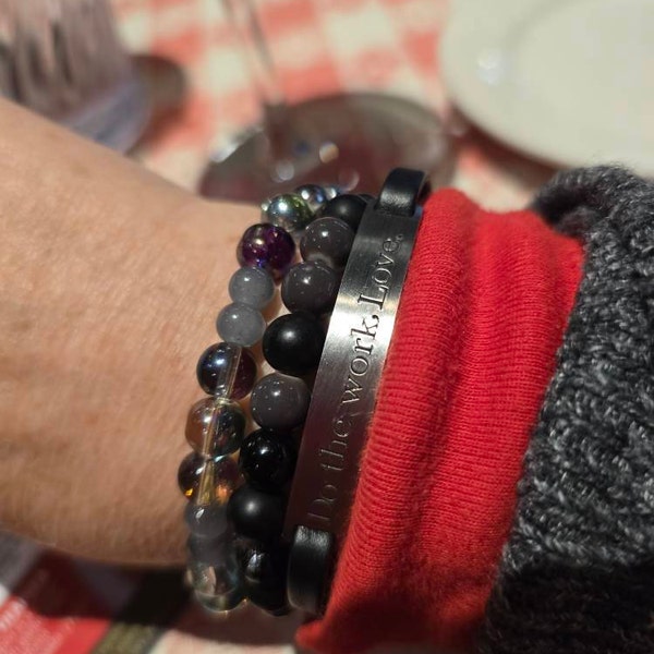 Word Bracelet—custom Bracelet—mantra Bracelet—one Word Bracelet—word of ...