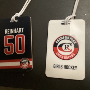 Customized Sport Bag Tag for Teams Single Sided or Double Sided 4 ...