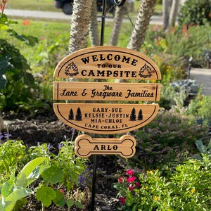 Personalized Camping Sign Custom Camp Sign Personalized Family | Etsy