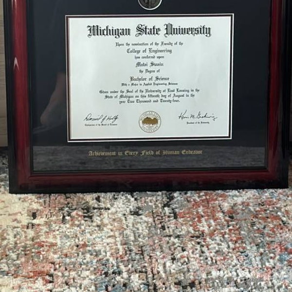 Triple Diploma Frame Certificate Frames University College Plaque ...