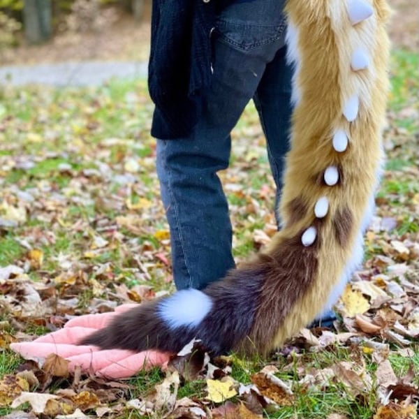 Any Color Luxury Dutch Angel Dragon Fursuit Tail - Soft Minky Spikes ...