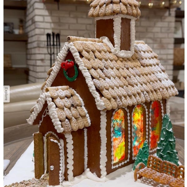 Church [gingerbread Template] - Etsy