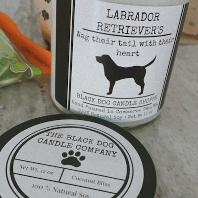 Black Lab Candle Black Lab Candle Gift Lab Candlelab - Etsy