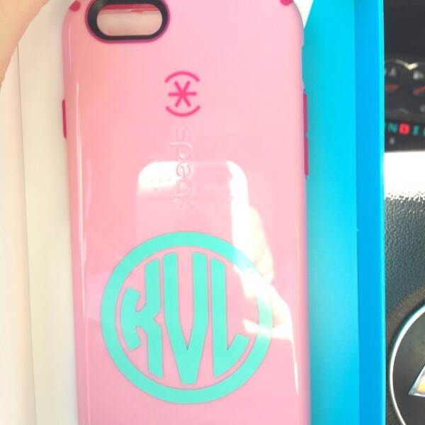 Computer Monogram Decal, Initials Sticker for Work Laptop Keyboard ...