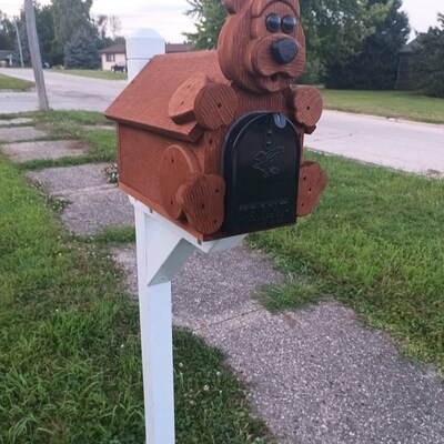 Dog Mailbox Amish Handmade Wooden Metal Insert USPS Approved - Etsy