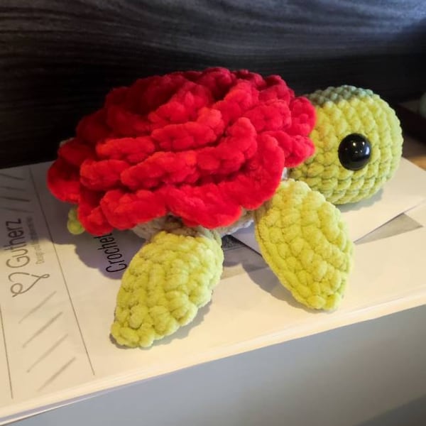 No Sew Rose Turtle Pattern- Crochet Daisy Turtle- Crochet Turtle ...