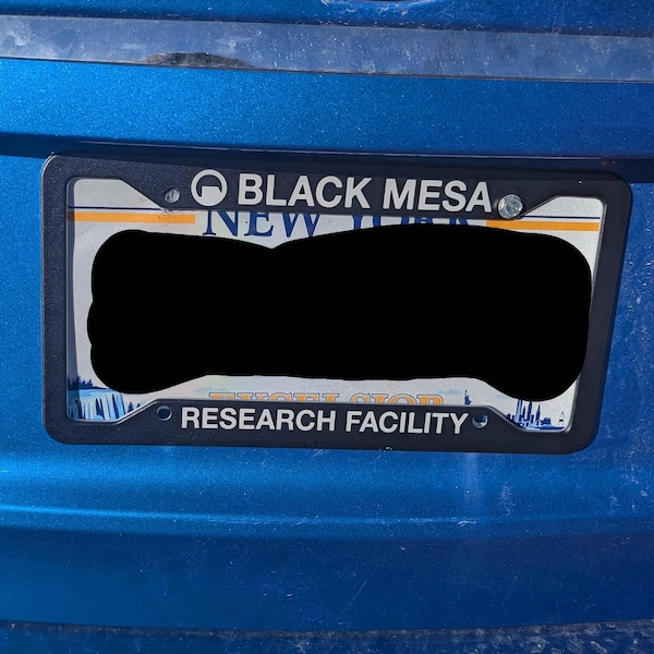 Black Mesa License Plate Frame, Gamer License Plate Holder, Game Car ...