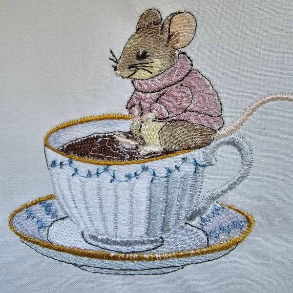 Embroidery File Mouse With Dandelion - Etsy