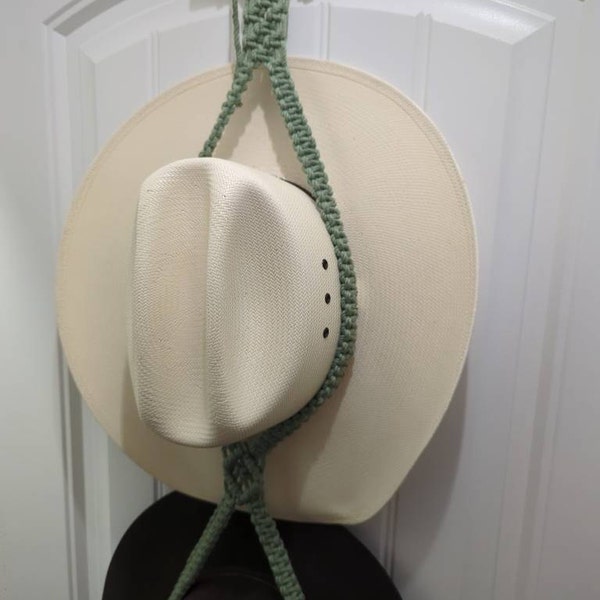 Macrame Wall Mount Hat Hanger, Wall Hat Storage Pattern, Minimal Hat ...