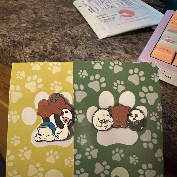 We Bare Bears Enamel Pin: Cartoon Network Badges - Etsy