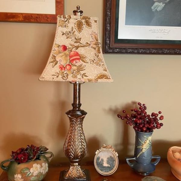Grandma Moses Bridge Lamp Shade, Lampshade Threads Onto Floor Lamp ...