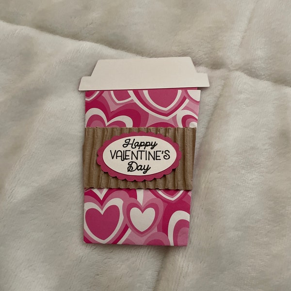 Happy Valentine's Day Gift Card Holder, Coffee Cup Gift Card Holder ...