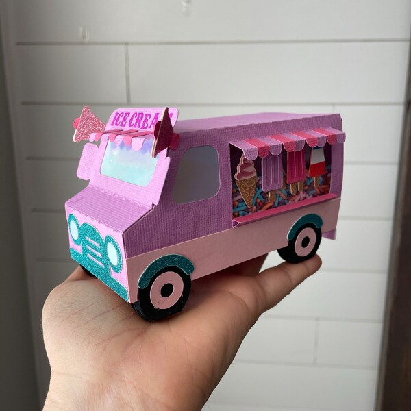 Ice Cream Truck Shaker Gift Box for Kids Birthday, Teacher Appreciation ...