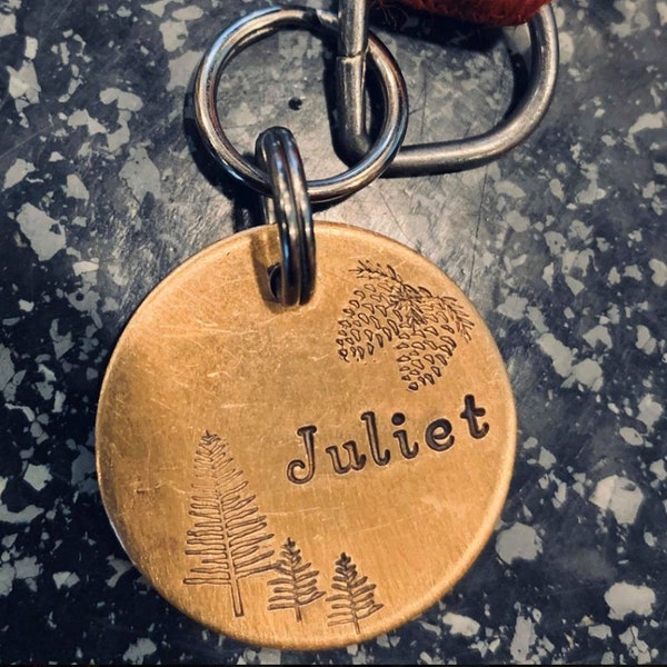Custom ID Dog Tag, the Bindey, Hand Stamped Dog Tag, Tag for Dog, Tag ...