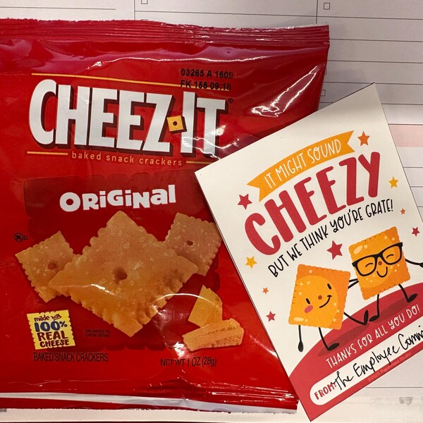 Cheese Cracker Thank You Tags - Teacher Appreciation Cheese Cracker Tag ...