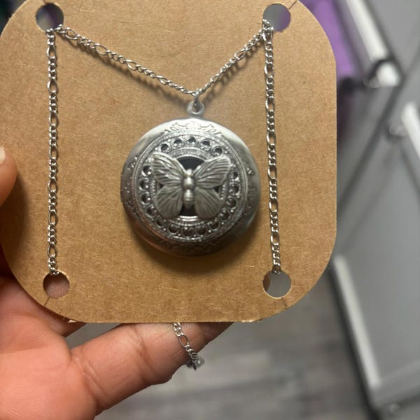 Butterfly Locket Necklace, Antique Style/mothers Day/anniversary ...