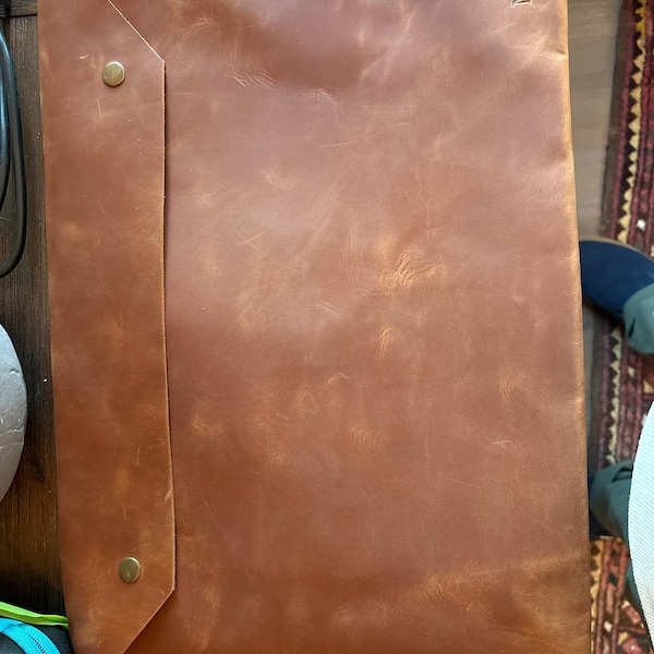 Leather Document Holder, Leather Paper Portfolio, A4 Document Organizer ...