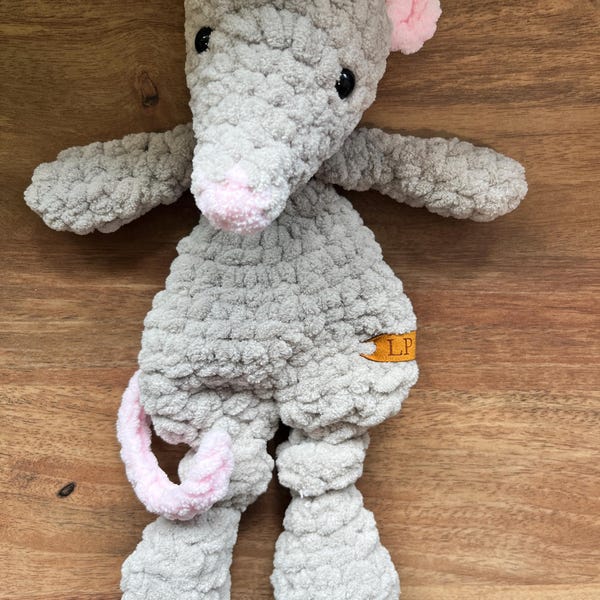 Made to Order Mouse Book Buddy Crochet Snuggler With Book - Etsy