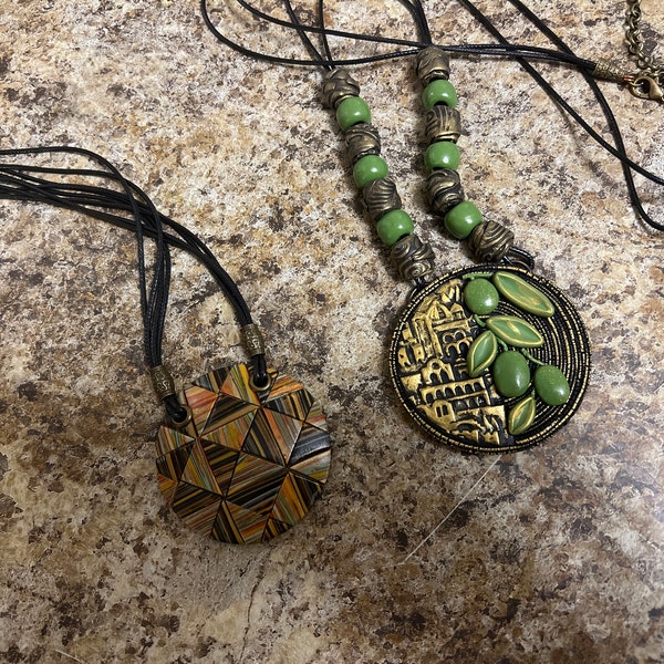 Statement Metal Colourful Style Pendant Necklace/boho Jewelry - Etsy