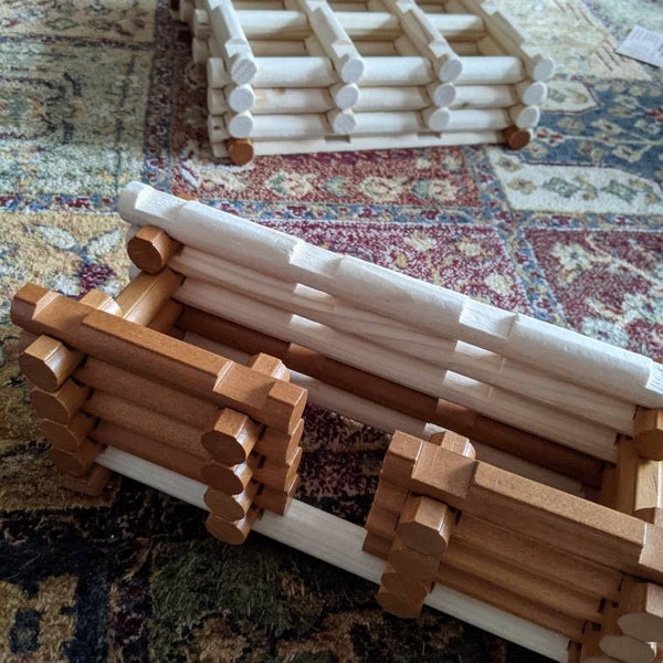 250 Piece Handmade 'lincoln Logs' Extra Large Set - Etsy