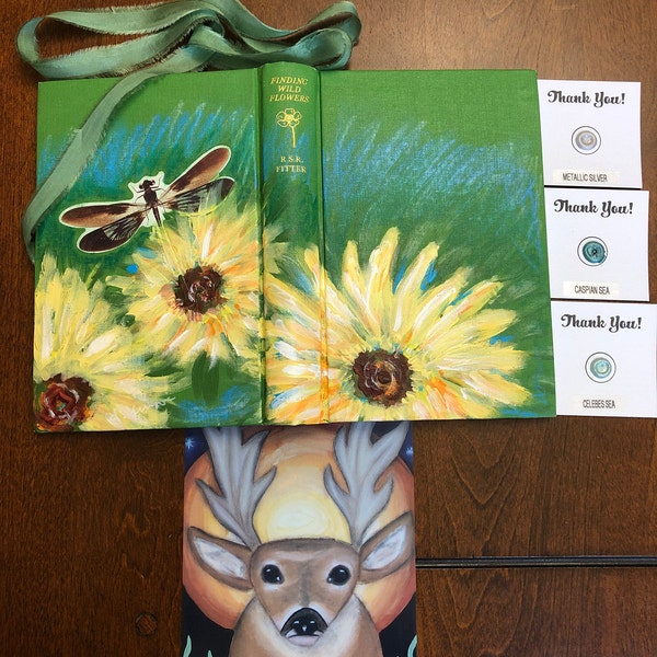 CUSTOM ORDER Watercolor Art Journal Made With Golden Book Vintage Cover ...