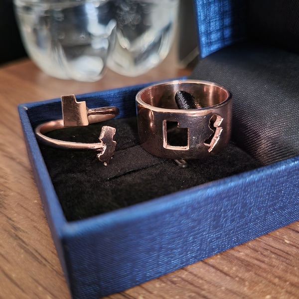 Long Distance Promise Ring for Couple - Personalized State to State ...