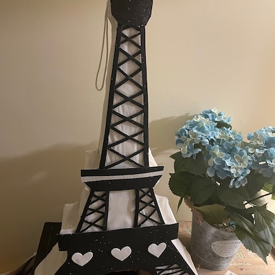 Black and White Eiffel Tower Pinata, Eiffel Tower Pinata, Eiffel Tower ...