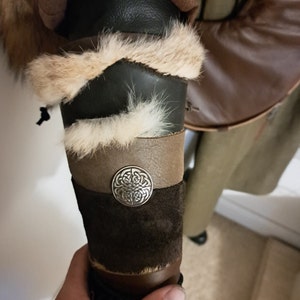 Celtic Warrior Leather Bracers, Medieval Viking Armor /F/ AB - Etsy