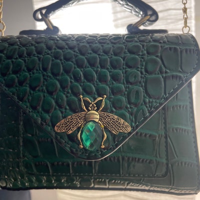 Green Evening Bag. Handbags for Women. Velvet Handbag. Green Purse Bag ...
