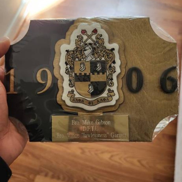 Alpha Phi Alpha Two Tone Desk Trophy - Etsy