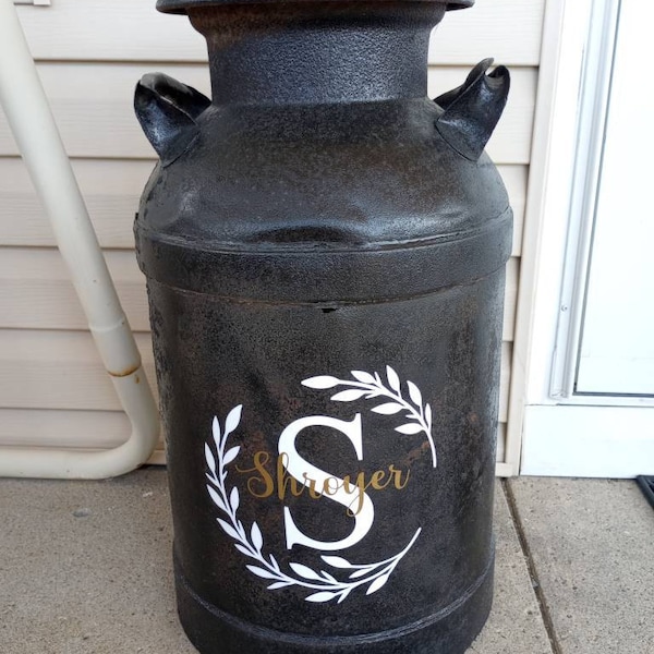 Personalized Decal-#2-milk Can Decal, Farmhouse Decor, Noodle Board ...