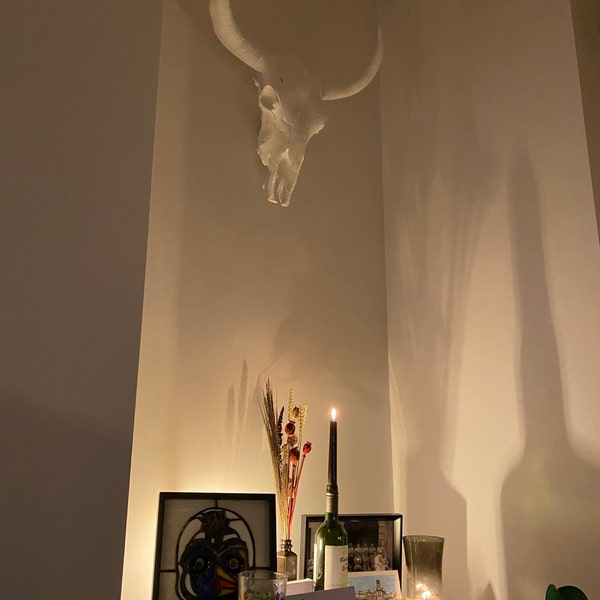 Gorgeous Hand Painted Faux Cow Skull 3 Sizes Available - Etsy
