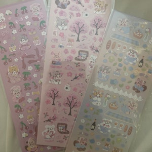Kawaii Kpop Toploader Deco Sticker Sheet, Korean Word Chat Bubble ...