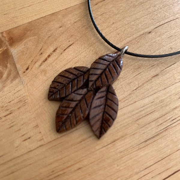 Hand Carved Wooden Pendant-statement Necklace for Her and Him-unique ...