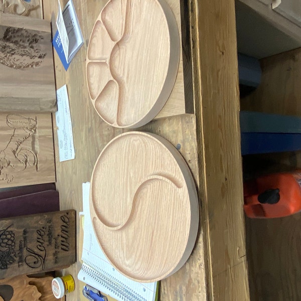 5 Pcs. 3D STL File of Circular Trays Pack #1 for CNC Router Carving - Etsy