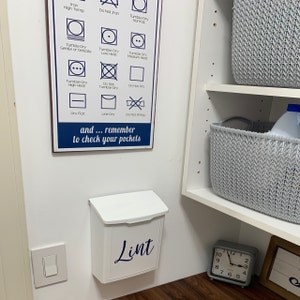 Lint Decal Label / Laundry Room Decor / Laundry Room Organization ...