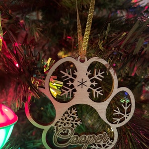 Set of 12 Paw Print Snowflakes Handmade Snowflake Ornament - Etsy