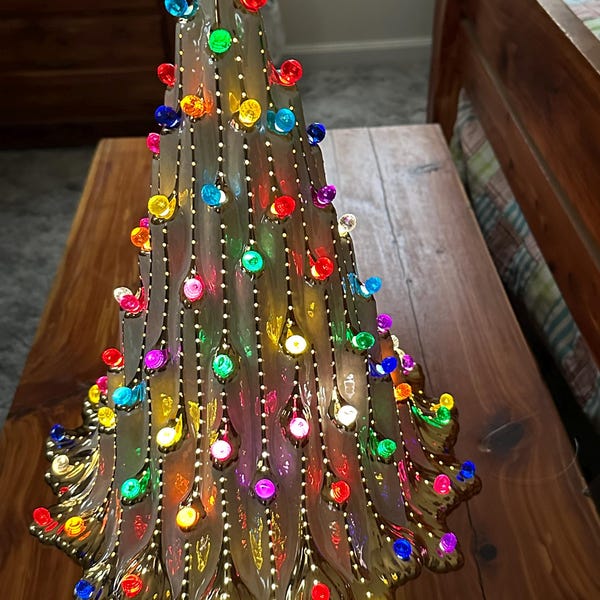 Handmade Lava Ceramic Christmas Tree With 22k Gold - Atlantic 314 - Etsy