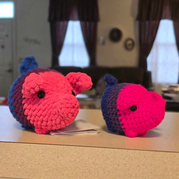 Bisexual Pride Pig Crochet Pattern - Etsy
