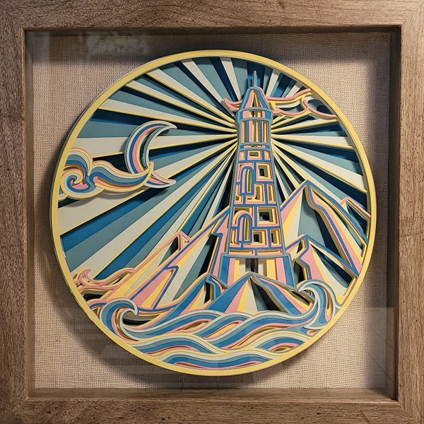 Lighthouse 3D Mandala SVG Files, Patterns Files for Laser Cutting ...