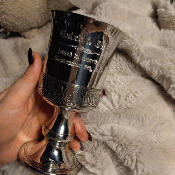 Medieval Goblet Custom Engraved Pewter Goblet Wine Goblet Renaissance ...