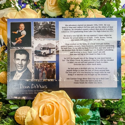 Snowy Winter Mountain Funeral Program Celebration of Life Snowy Nature ...