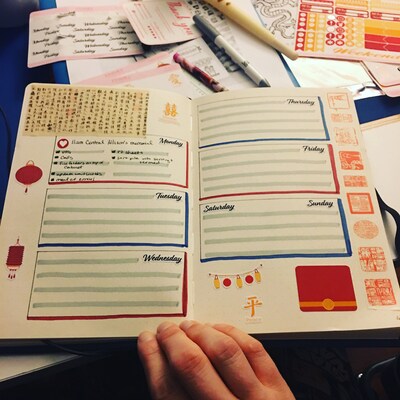 Printable Weekly Planner, Giraffes and Sunflowers, Horizontal Letter ...