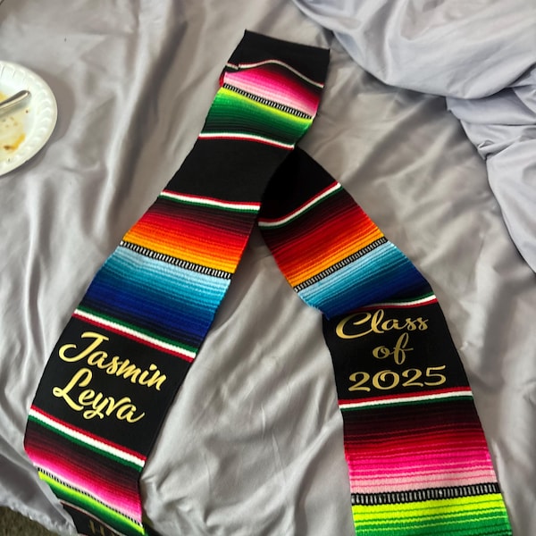 Mexican Sarape Graduation Stole, Personalized Stole - Etsy