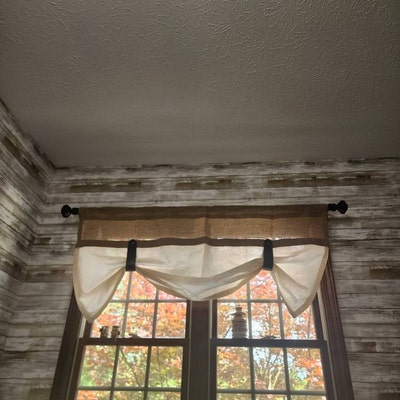 Cottage Valance Natural Beige or White Cotton Country French Curtain ...