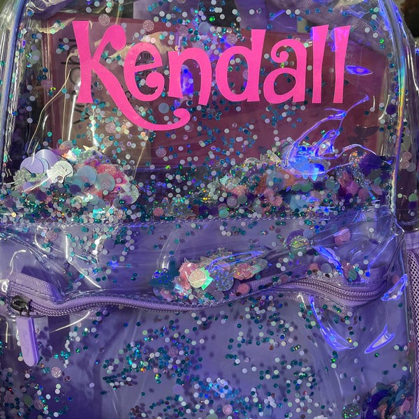 Personalized Clear Confetti Backpack and Lunchbox, Back to School for ...