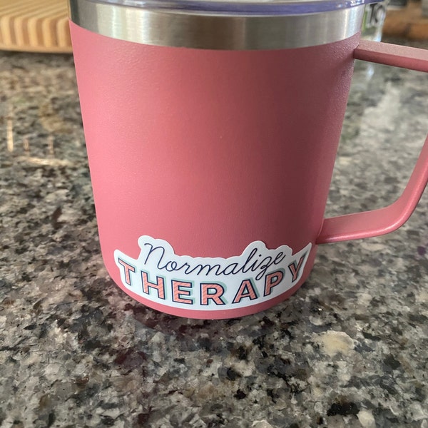 Normalize Therapy Sticker on Waterproof Vinyl | 3" X 1.06" | Mental ...