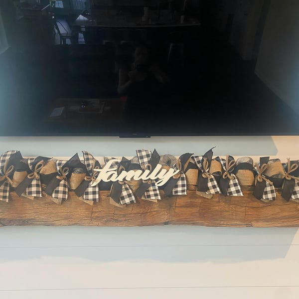 Farmhouse Decor, Farmhouse Garland, Buffalo Plaid Decor, Mantle Garland ...