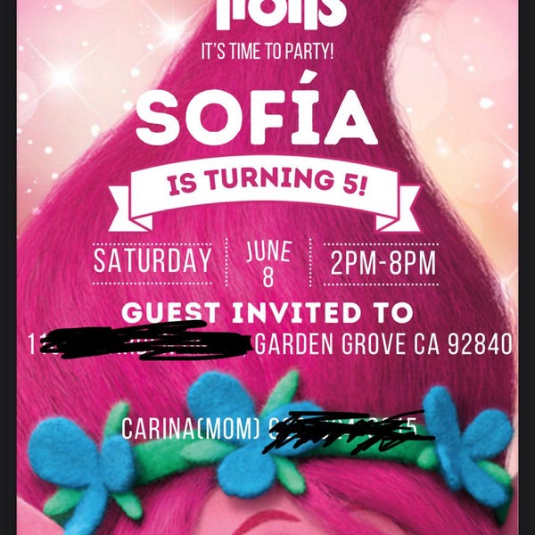 Trolls Invitation, Trolls Birthday Invite Printable, Trolls Band ...