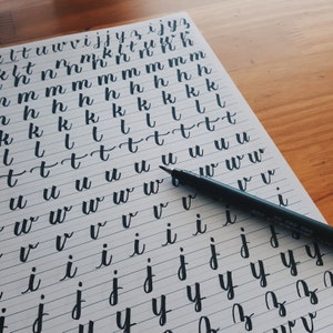 Monet Inspired Modern Calligraphy Traceable Workbook Write - Etsy